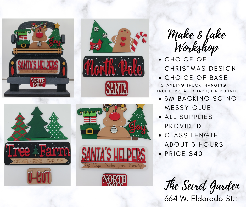 Base Workshop Truck, Round or Breadboard With Christmas Insert ...